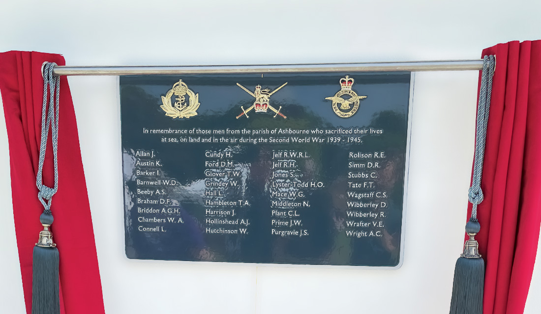Ashbourne Pavilion Memorial plaque unveiled - FPCR Environment and ...